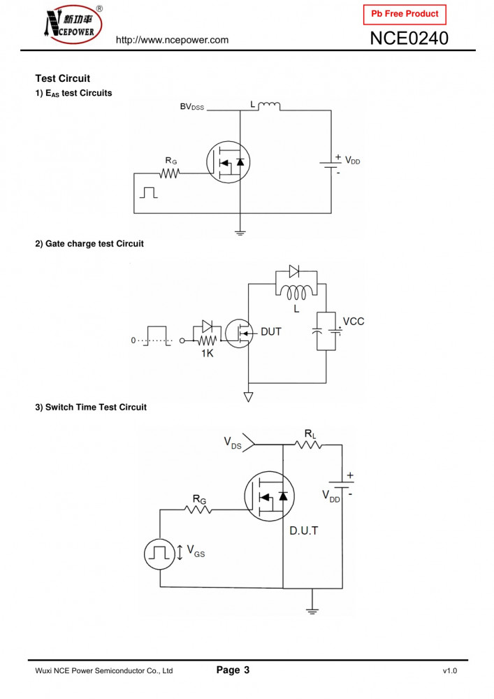 NCE0240 datasheet page 3