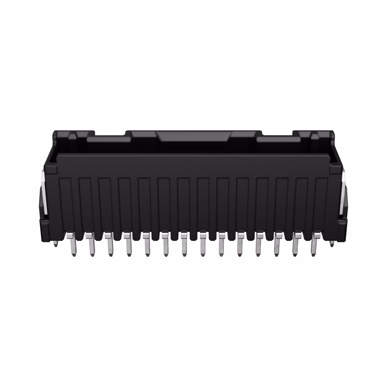 Micro-One Wire-to-Board Header, Vertical, 2.00mm Pitch, Single Row, Glow-Wire Capable, Through Hole, 14 Circuits, Tin-Bismuth Plating, Black, with Potting Capability for sale
