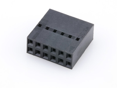 2.54mm Pitch SL Crimp Housing, Dual Row, Version A, Non-polarized, 38 Circuits, Black
