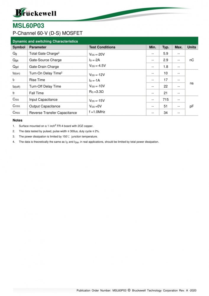 MSL60P03 datasheet page 3