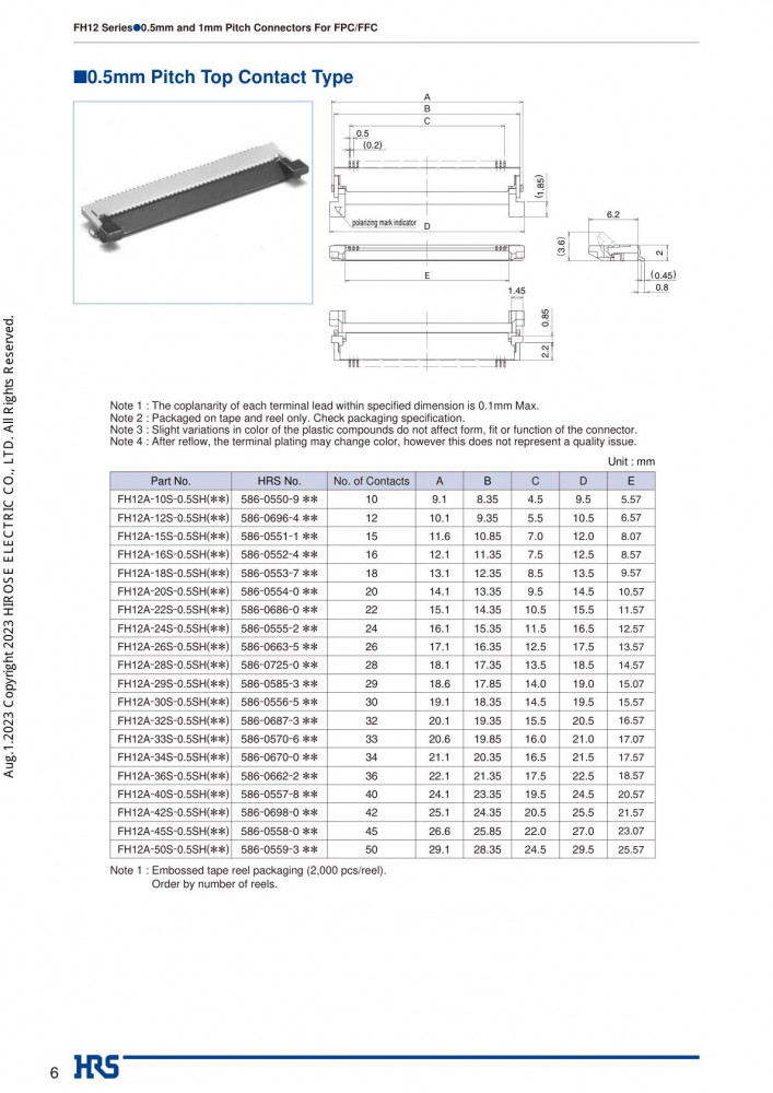 HRS FH12 datasheet page 6
