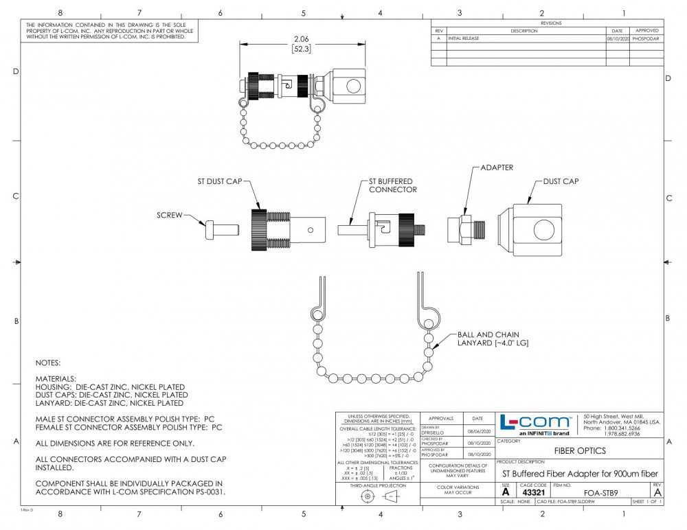L-com FOA-STB9 technical document preview
