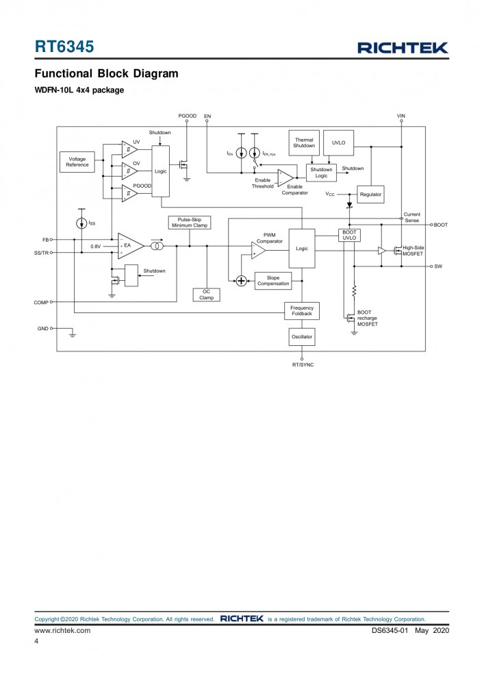 RT6345 datasheet page 4