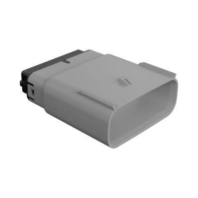 MX150 Mat-Sealed Male Connector Assembly, Dual Row, 20 Circuits, Keying Option D, without Connector Position Assurance, Stone Gray for sale