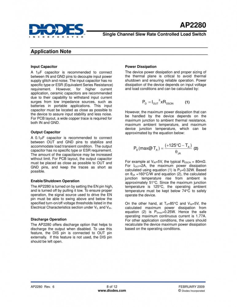 AP2280 datasheet page 8