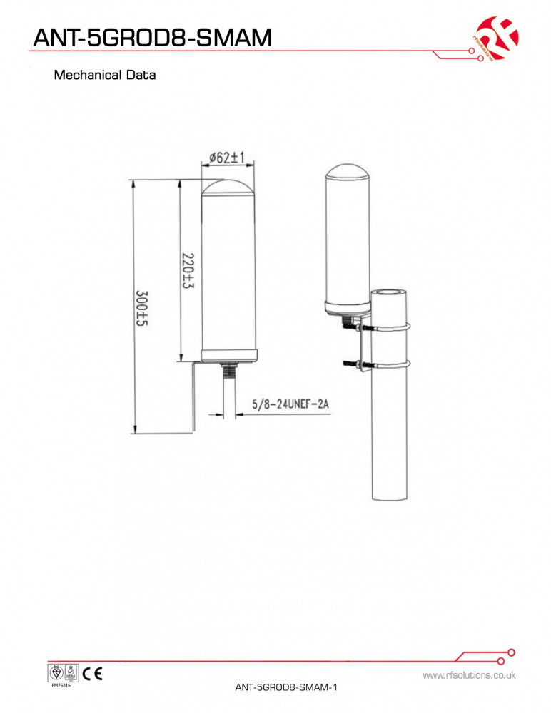 ANT-5GROD8-SMAM product documentation, page 2