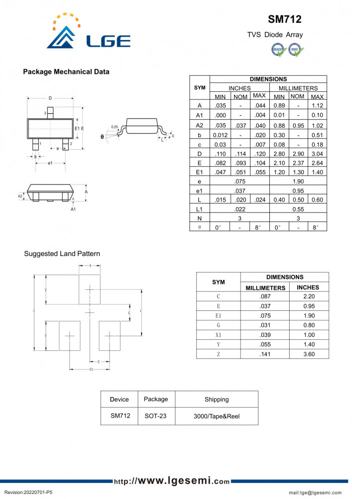 LGE SM712 datasheet page 5