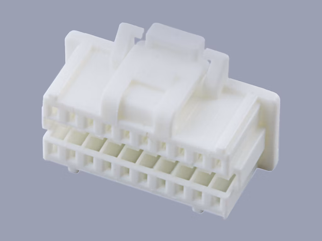1.00mm Pitch, Pico-Clasp Low-Halogen Receptacle Crimp Housing, Dual Row,  Inner Positive Lock, 20 Circuits, Black for sale