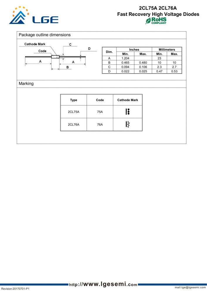 2CL75A datasheet page 3