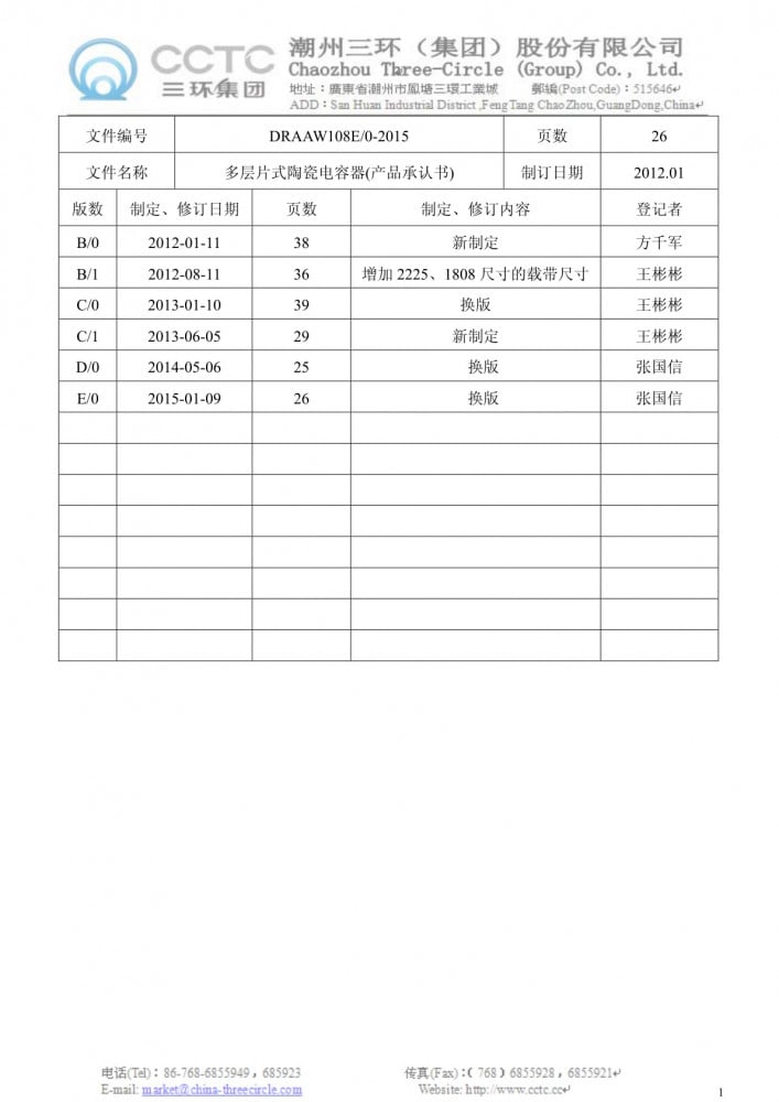 CCTC S-series approval sheet page 2