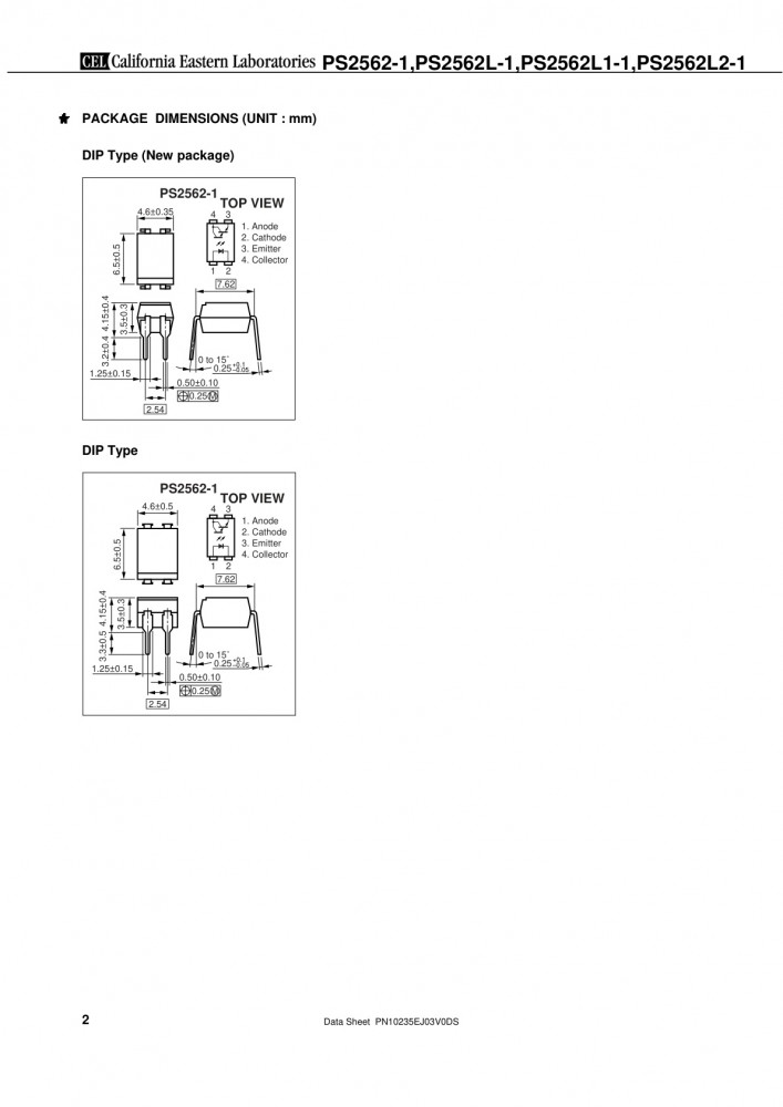 PS2562-1 datasheet page 2