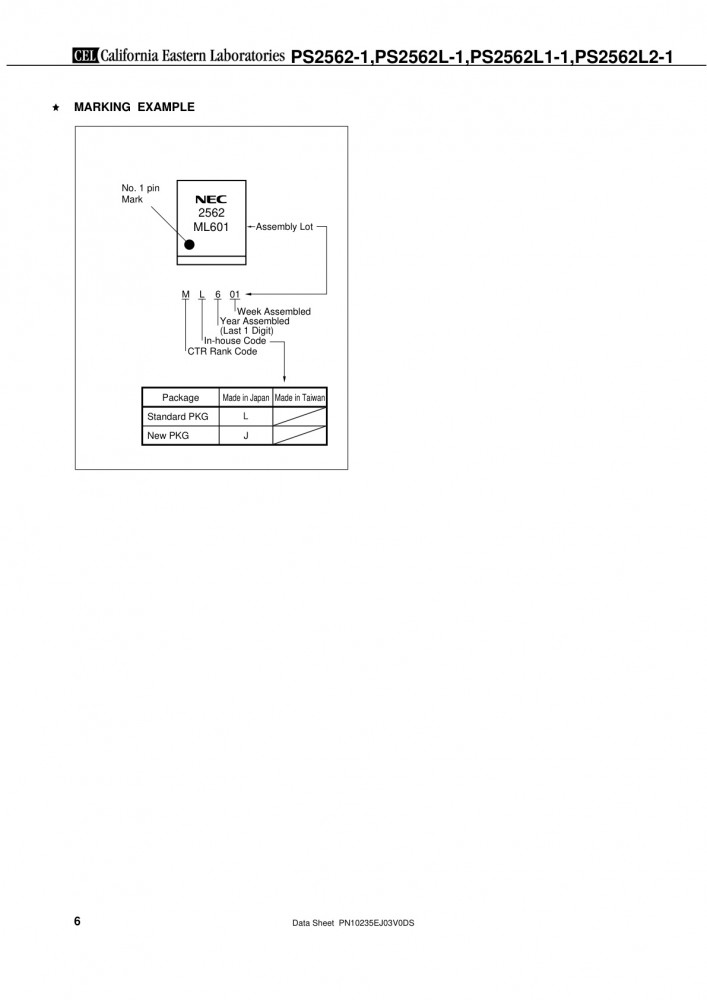 PS2562-1 datasheet page 6