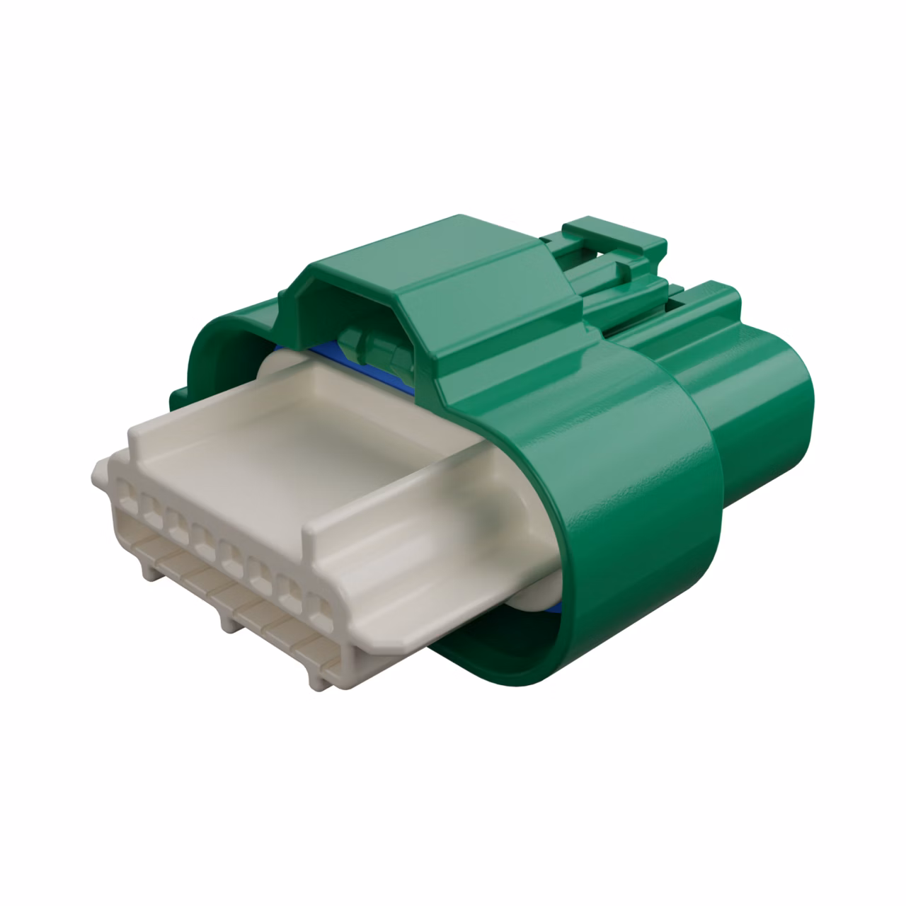 Squba Sealed Receptacle Assembly, 1.80mm Pitch, Single Row, 8 Circuits, Green for sale