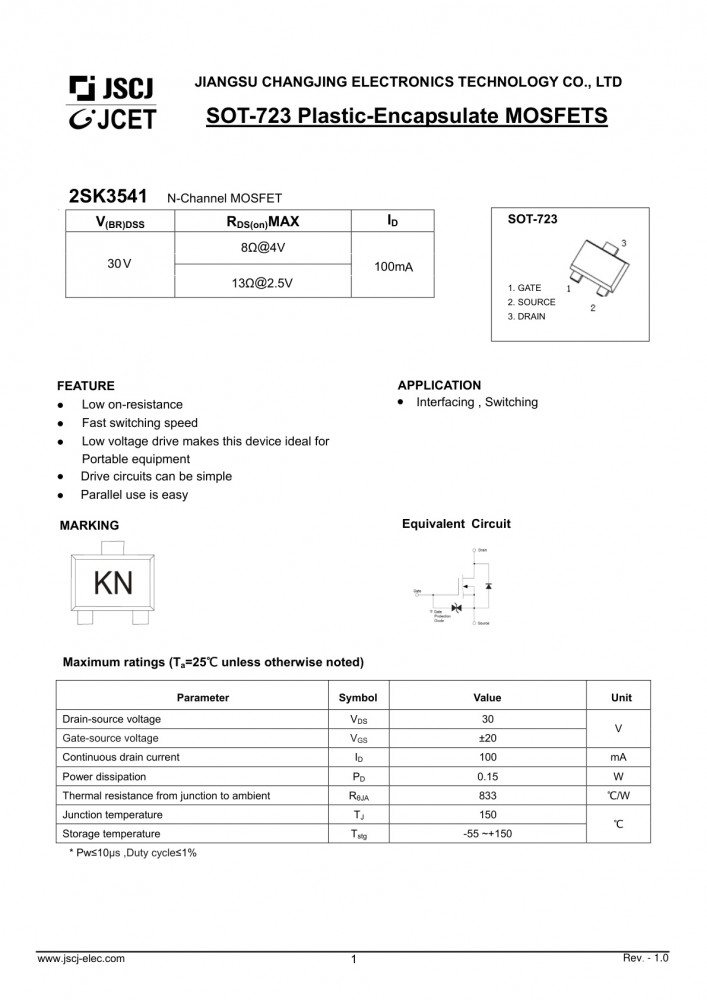 2SK3541 datasheet page 1