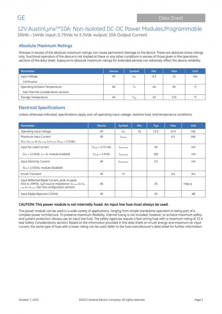 AXA010A0F93-SR datasheet page 2
