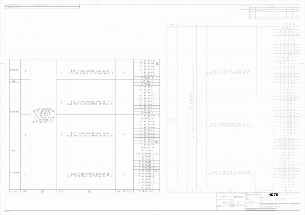 TE Connectivity 1971845-4 drawing sheet 2
