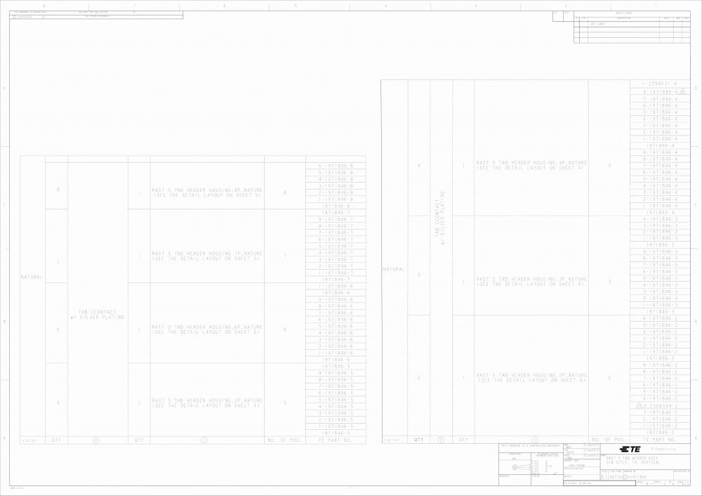 TE Connectivity 1971845-4 drawing sheet 3