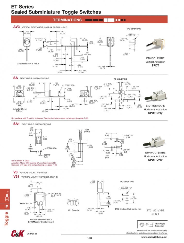 C&K ET Series datasheet page 5