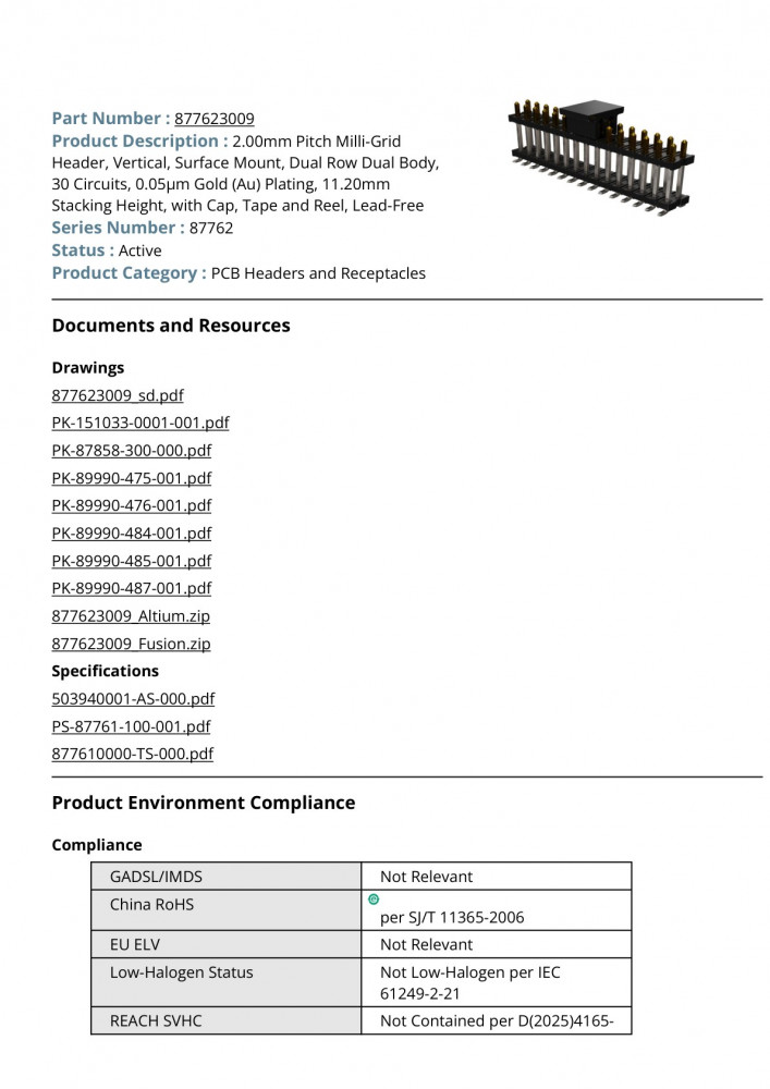 877623009 technical document page 1