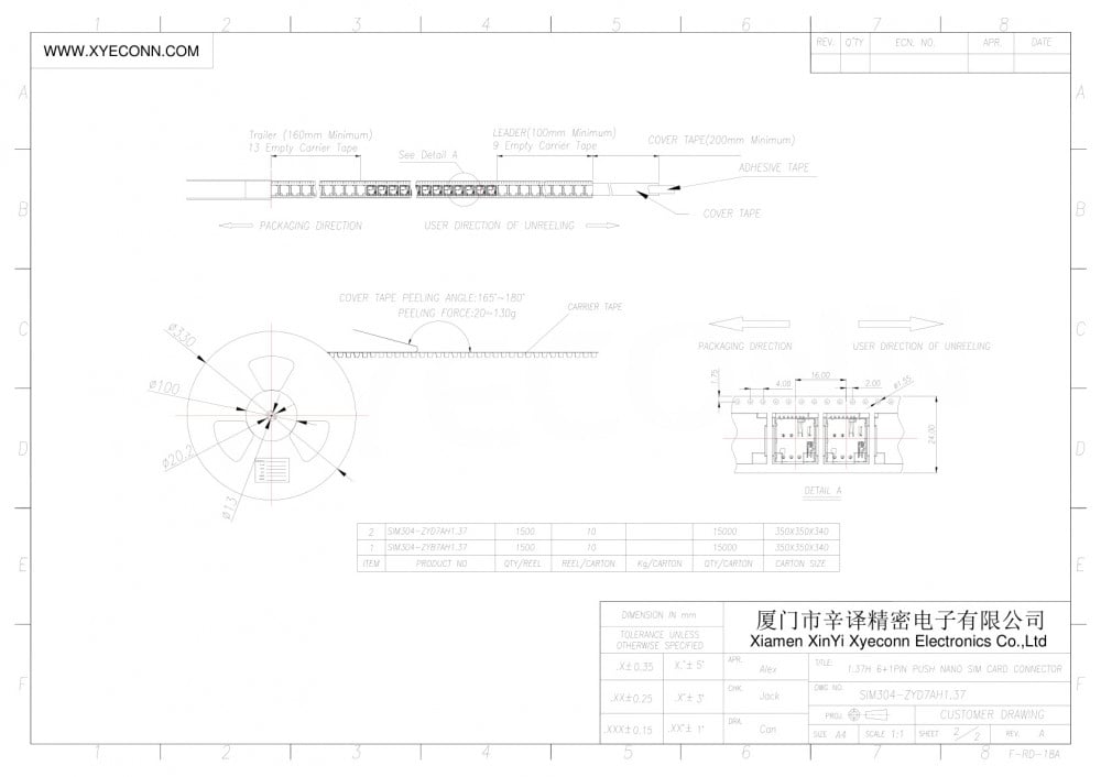SIM304-ZYD7AH1.37 manufacturer drawing page 2