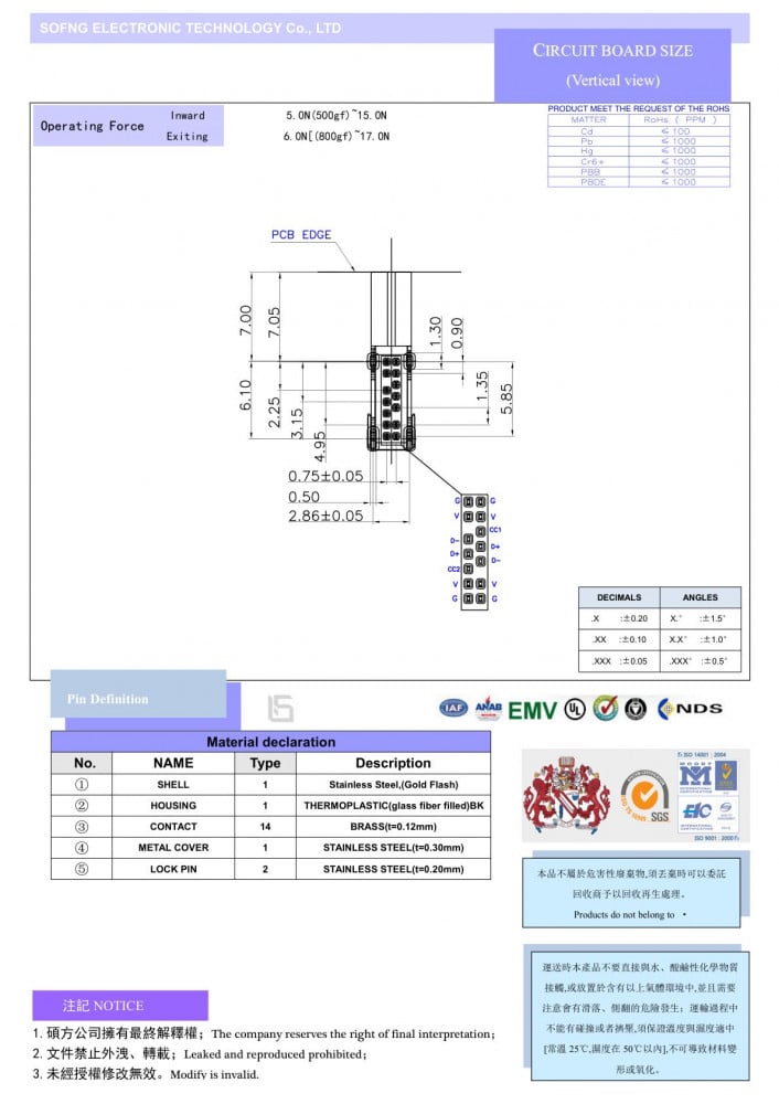 SOFNG MC-324 technical document page 2