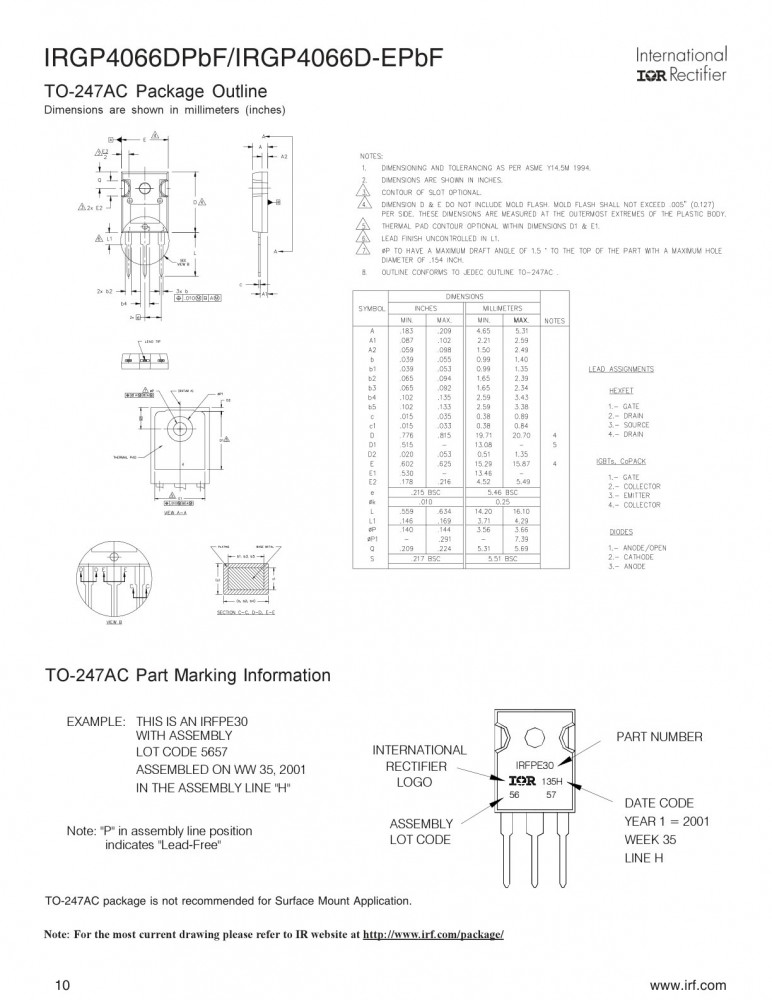 IRGP4066DPBF datasheet page 10