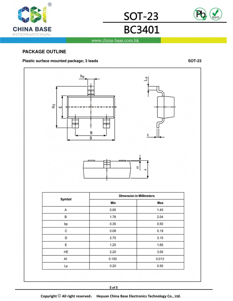BC3401 datasheet page 5