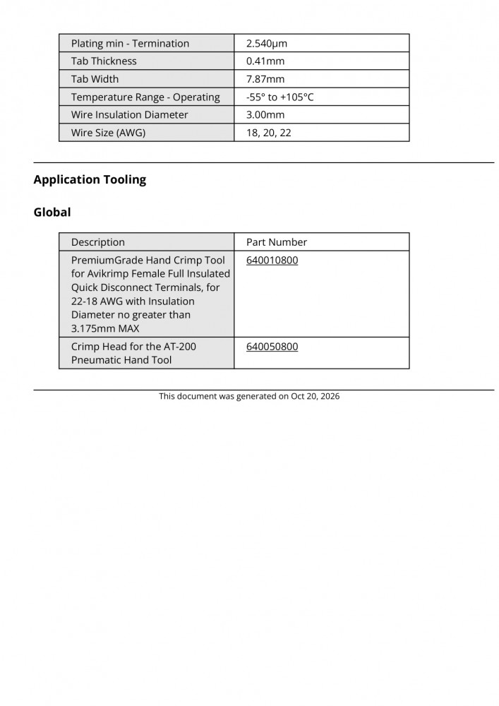 Technical document page 3 for product 192770002