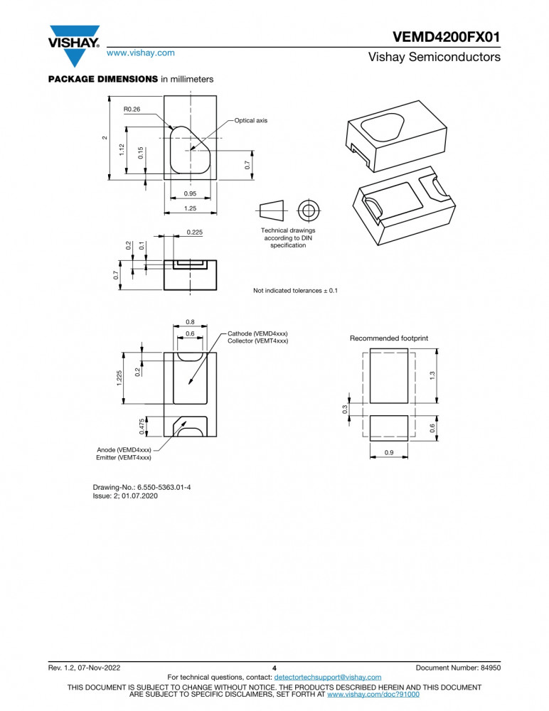 VEMD4200FX01 datasheet page 4