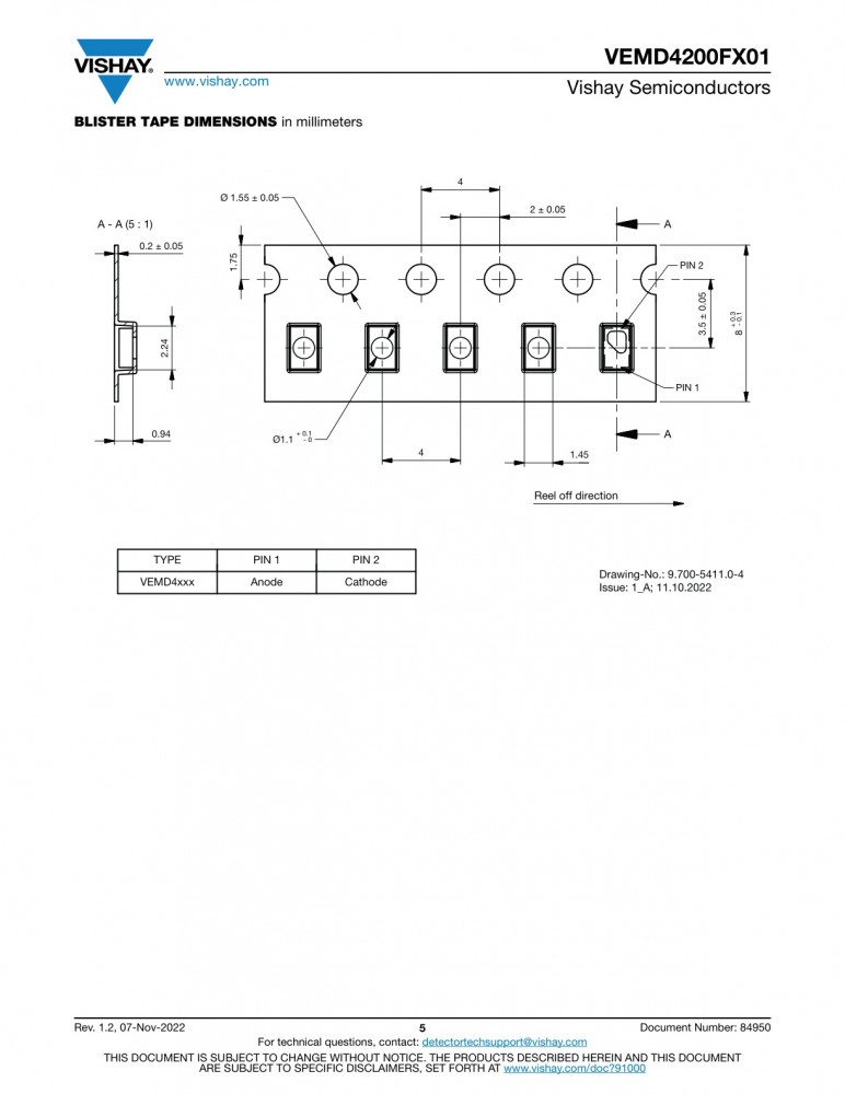VEMD4200FX01 datasheet page 5