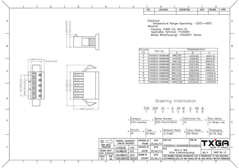 FHG25010-S10M2K6B technical document preview
