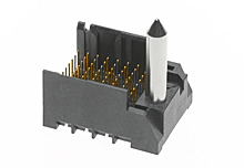 Impact 100 Ohm 3 Pair Vertical Backplane Header, Right Guide, Open Endwall, 10 Columns, 90 Circuits, Pin Length 4.50mm, Plated Through Hole Dimension 0.46mm, Lead-Free