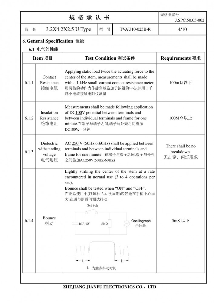 TVAU10-025B-R specification page 5
