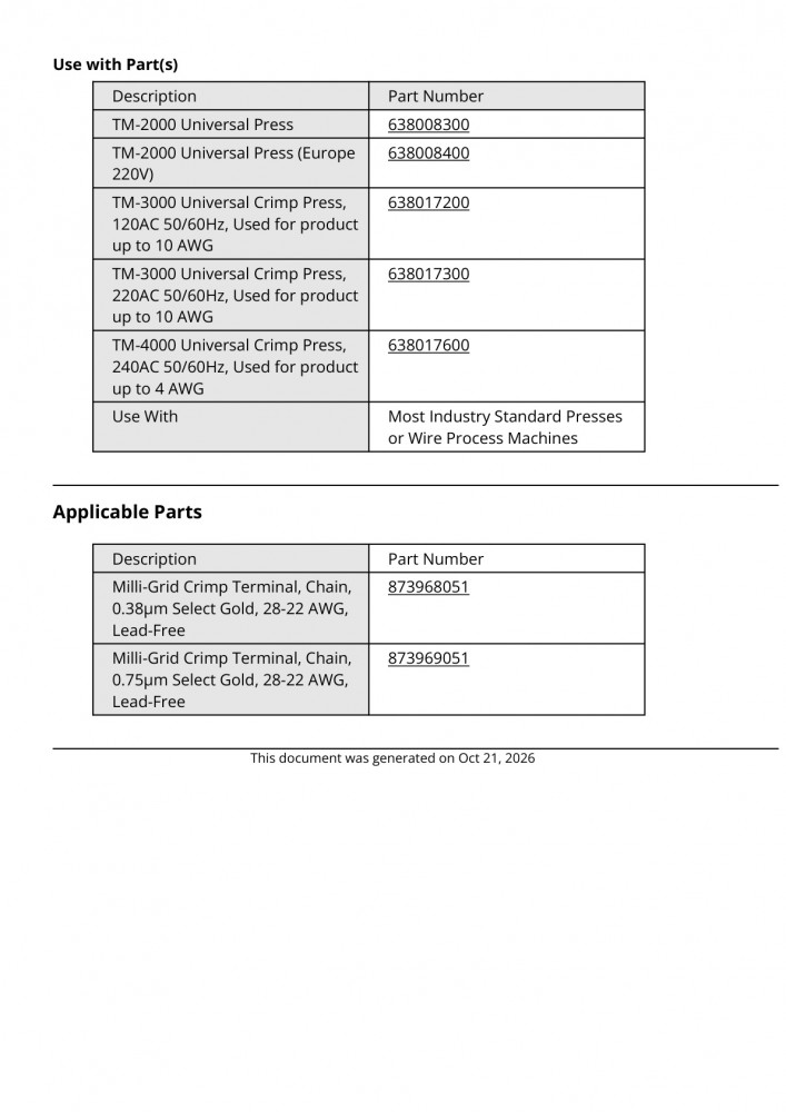 MOLEX 639020900 tooling document page 3