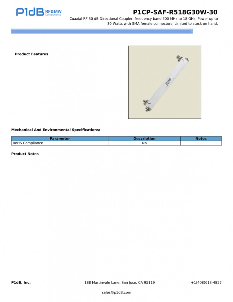 P1CP-SAF-R518G30W-30 product document preview