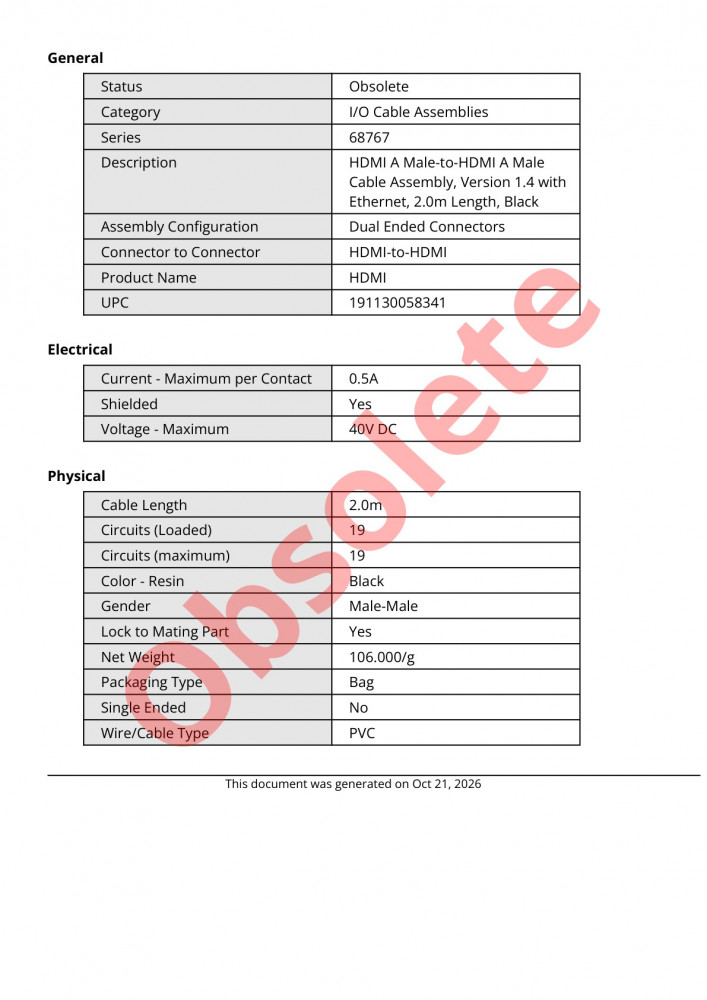 Product document image 2 for Molex 687670200