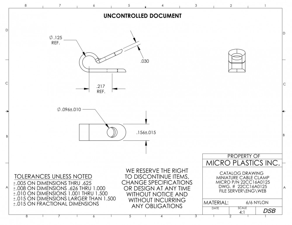 22CC16A0125 catalog drawing page 1