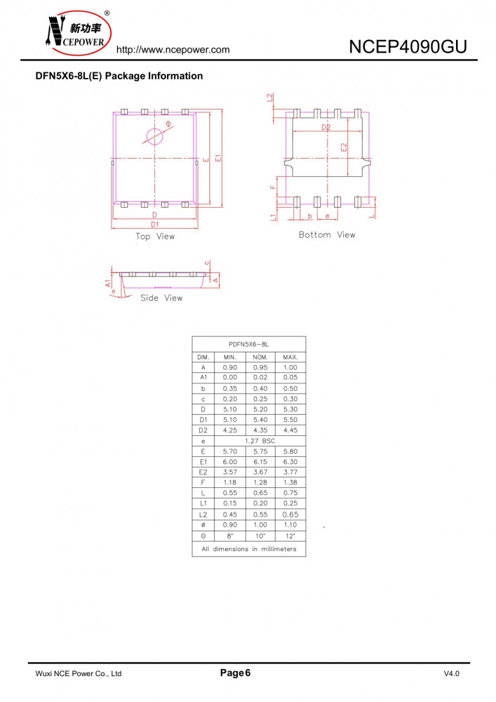 NCEP4090GU datasheet page 6
