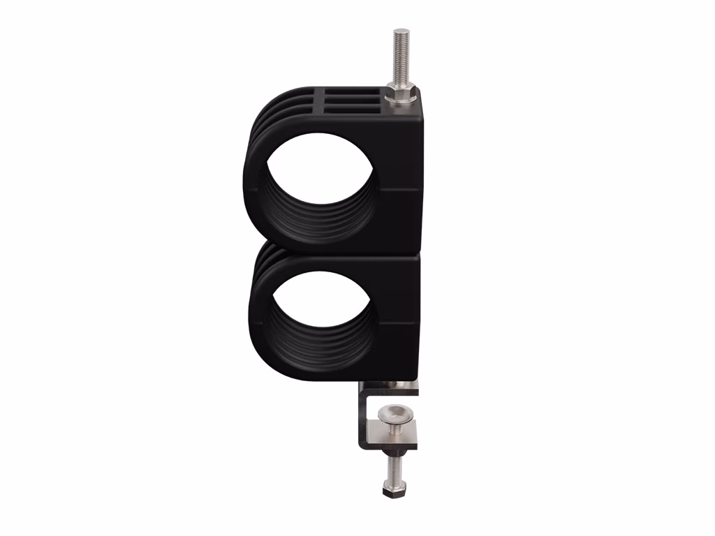 Single Side, 2-Hole, Feeder Clamp for 2-1/4
