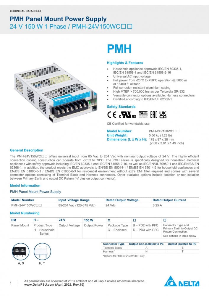 PMH-24V150WCBA datasheet page 1