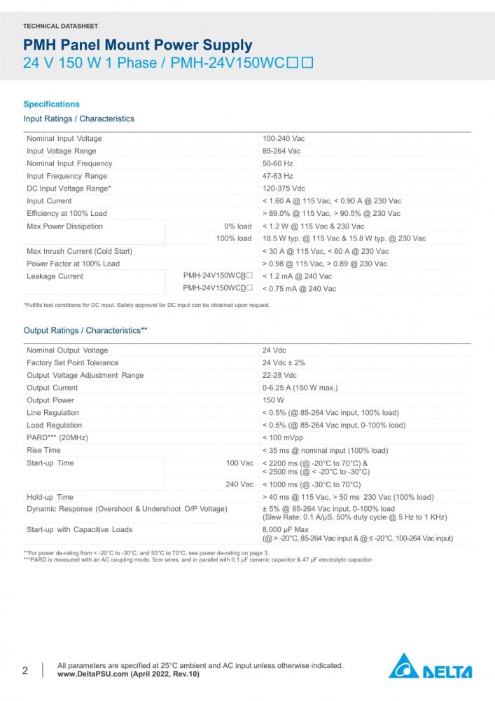 PMH-24V150WCBA datasheet page 2