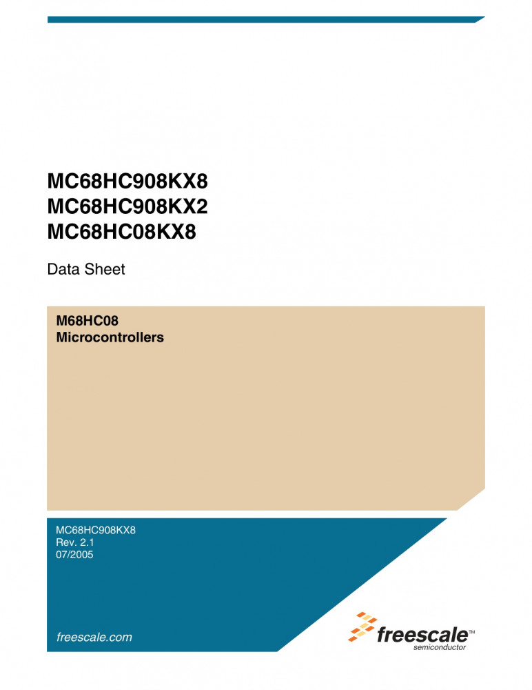 MC908KX8 datasheet page 1