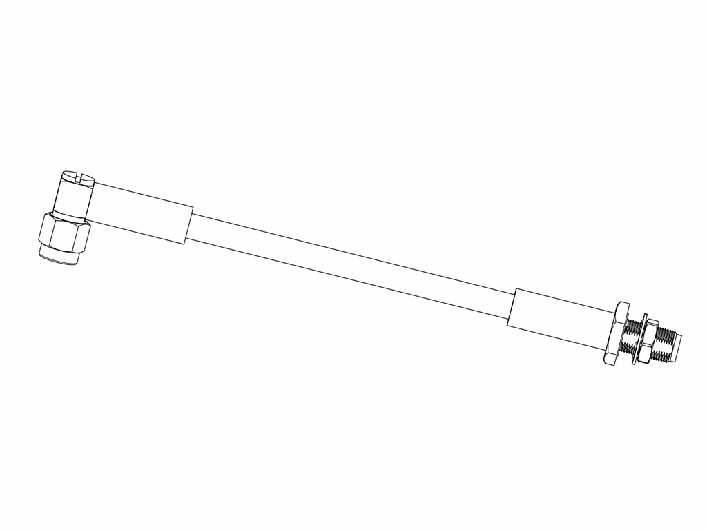 Cardinal Test 1.0mm Straight Plug to 1.0mm Straight Plug on Armored MXR 110 Cable, 304.80mm Length, 50 Ohms