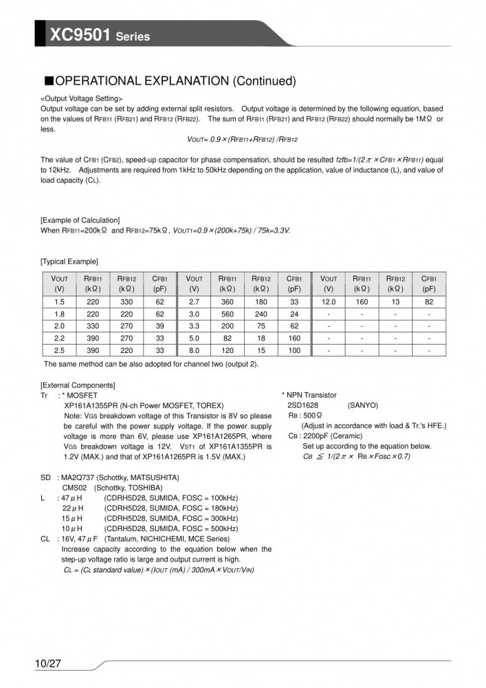 XC9501 technical document page 10