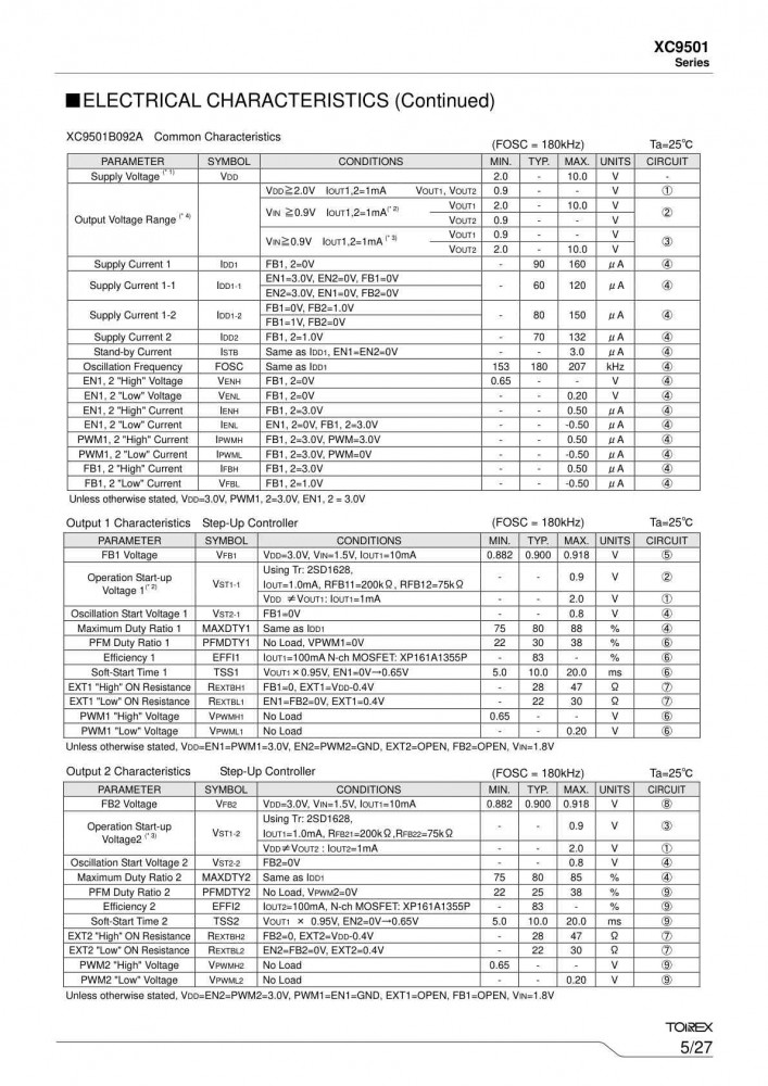 XC9501 technical document page 5