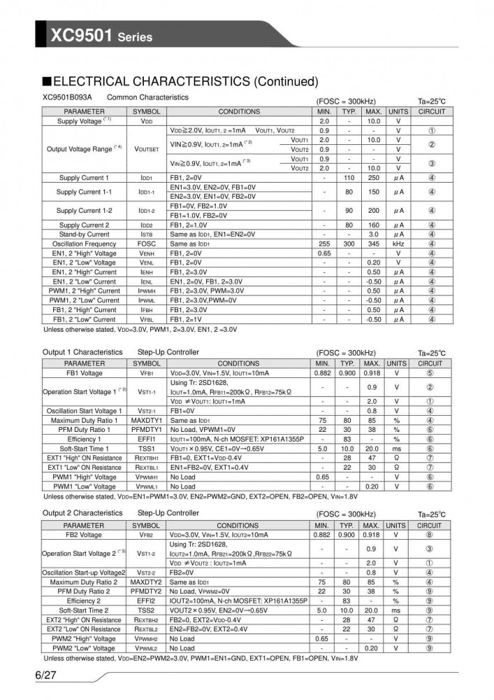 XC9501 technical document page 6
