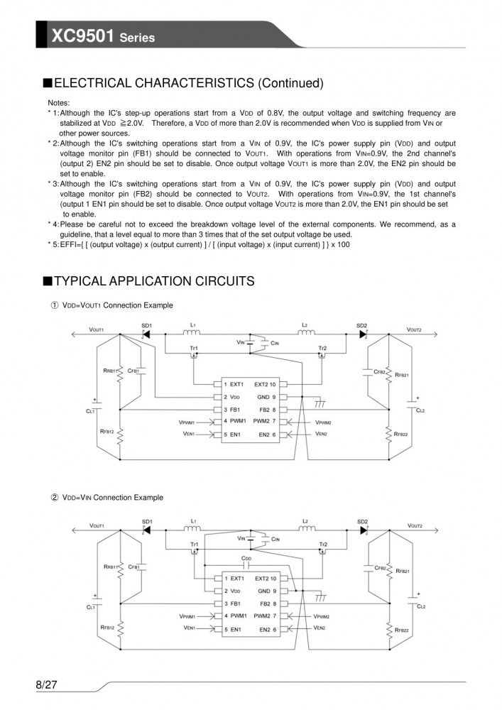 XC9501 technical document page 8