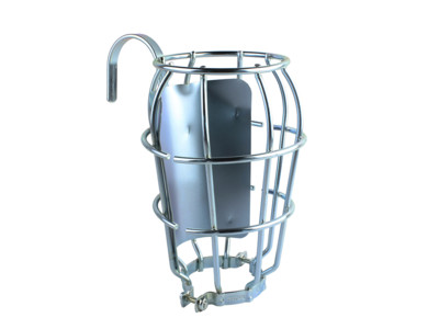 100W Guard Open-End without Reflector, Steel, Zinc Plated