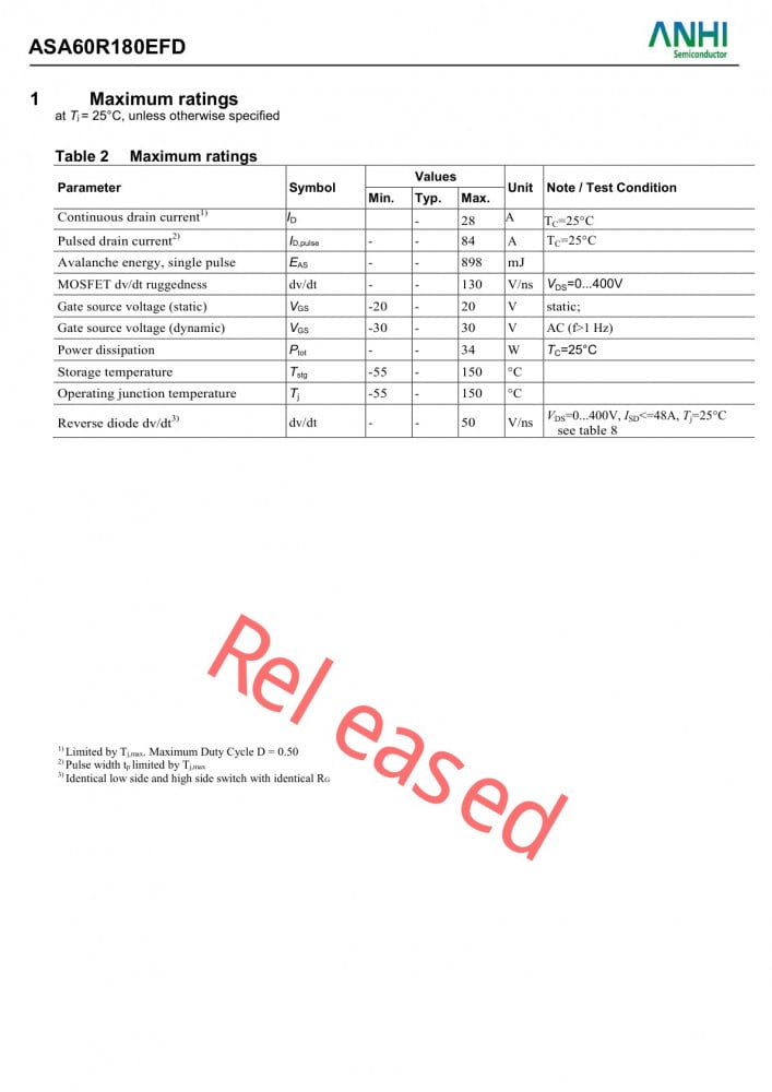 ASA60R180EFD datasheet page 2