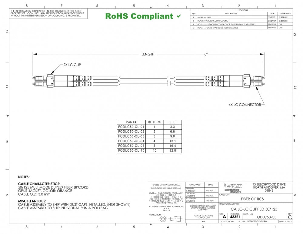 FODLC50-CL-01 technical document preview